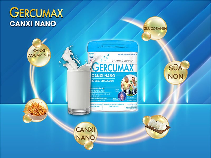 Gercumax Canxi Nano - Giải pháp bổ sung canxi tối đa cho xương khớp chắc khỏe